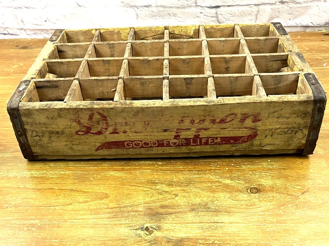Vintage Rare 1940s Wood Dr Pepper Crate "good for Life" Slogan ...