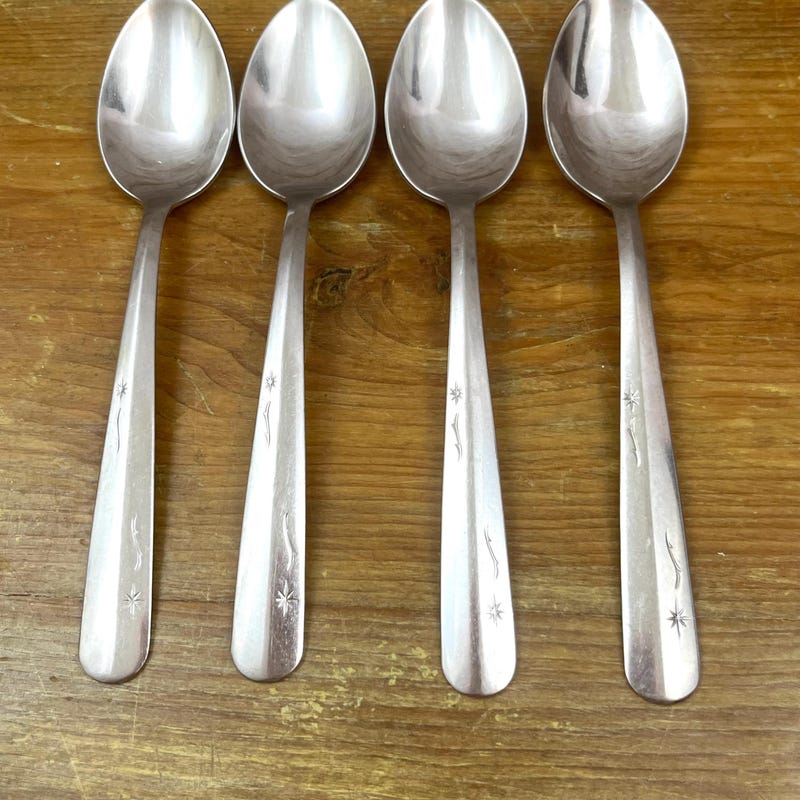 Silver Stars Flatware - Etsy
