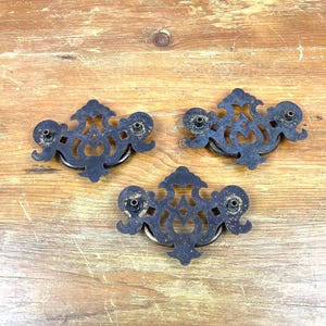 Vintage Set of 3 Bail Drawer Pulls Dresser Pulls Bureau Drawer Pulls ...