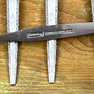Riviera Stainless Steel Japan Flatware Pointy Handle Geometric Diamond ...