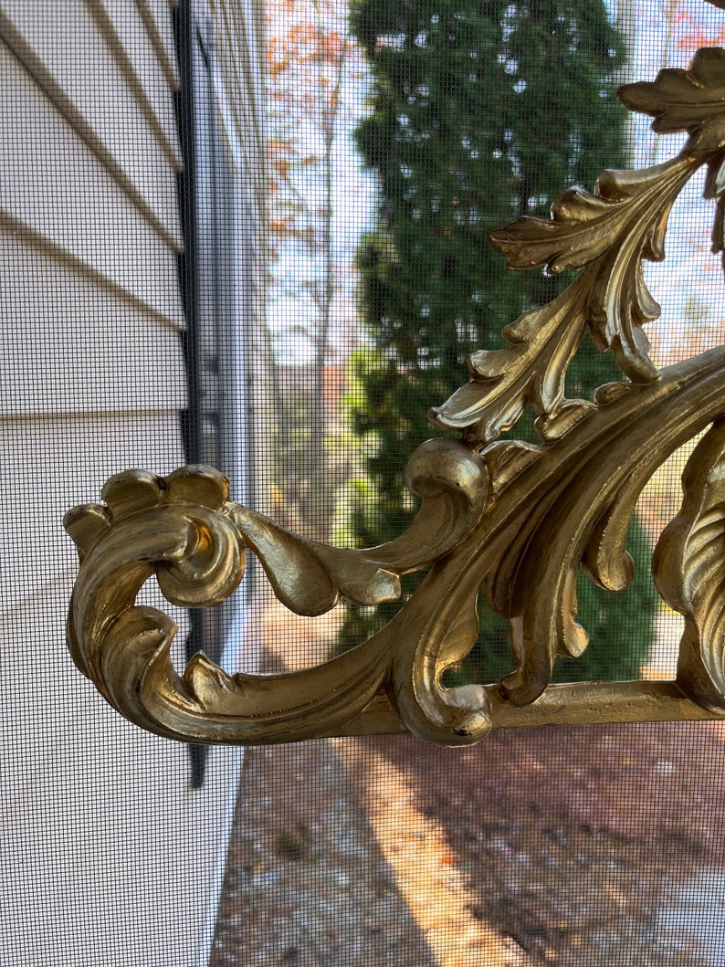 Vintage Italian Gold Pediment Wall Ornament Renassaince Wall Hanging ...