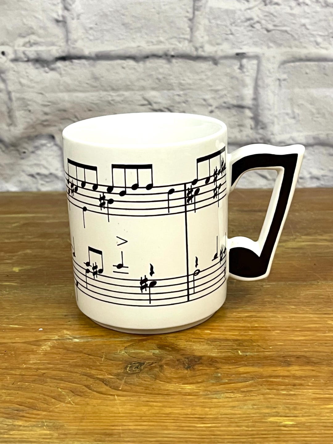 Vintage Eighties Music Note Coffee Mug Musician Gift Music Teacher Gift ...