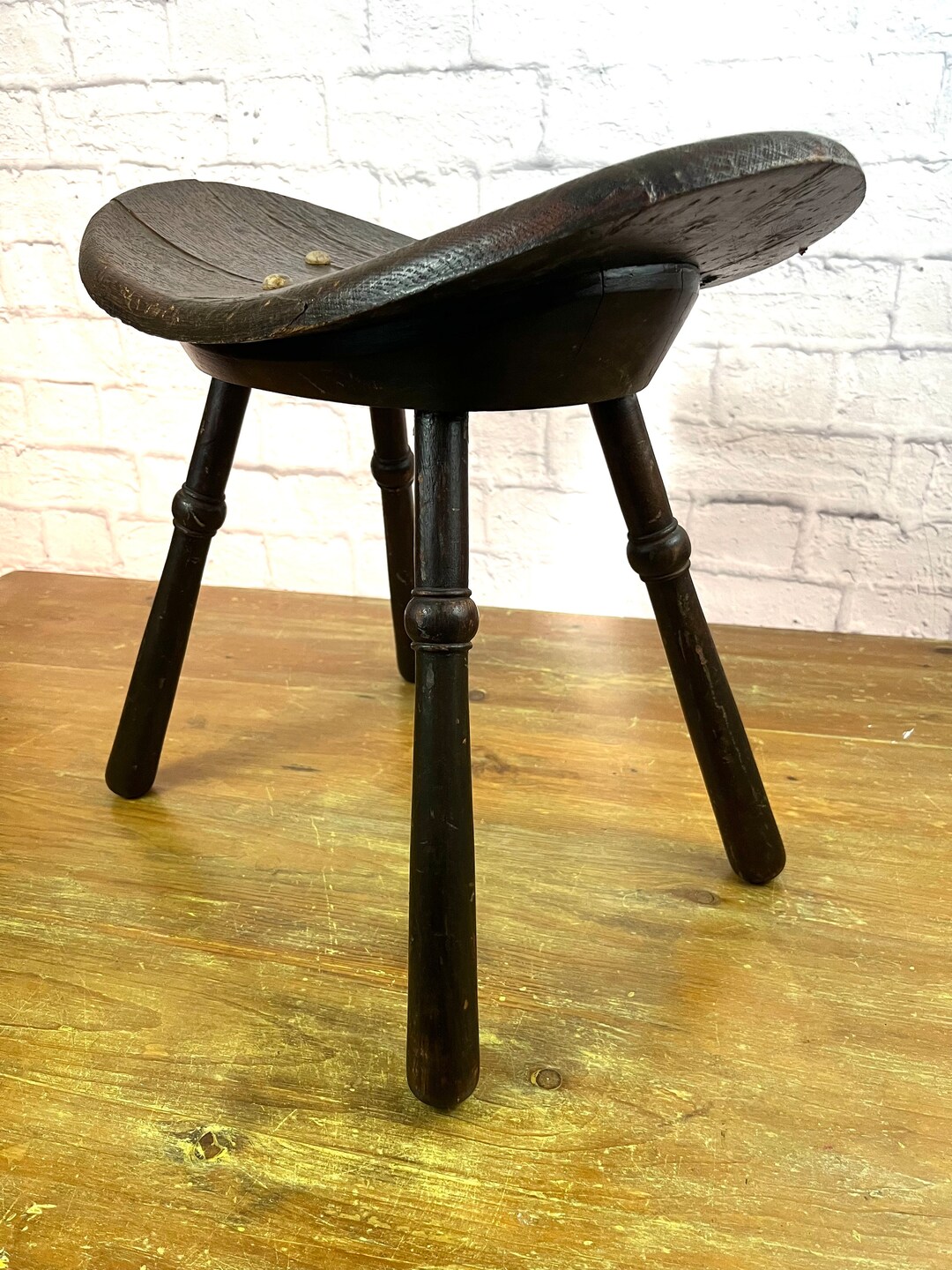 Vintage Saddle Stool Milking Stool Farmhouse Decor Antique Americana ...