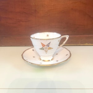 Vintage Masonic Order of Eastern Star Teacup Royal Stafford Bone China ...