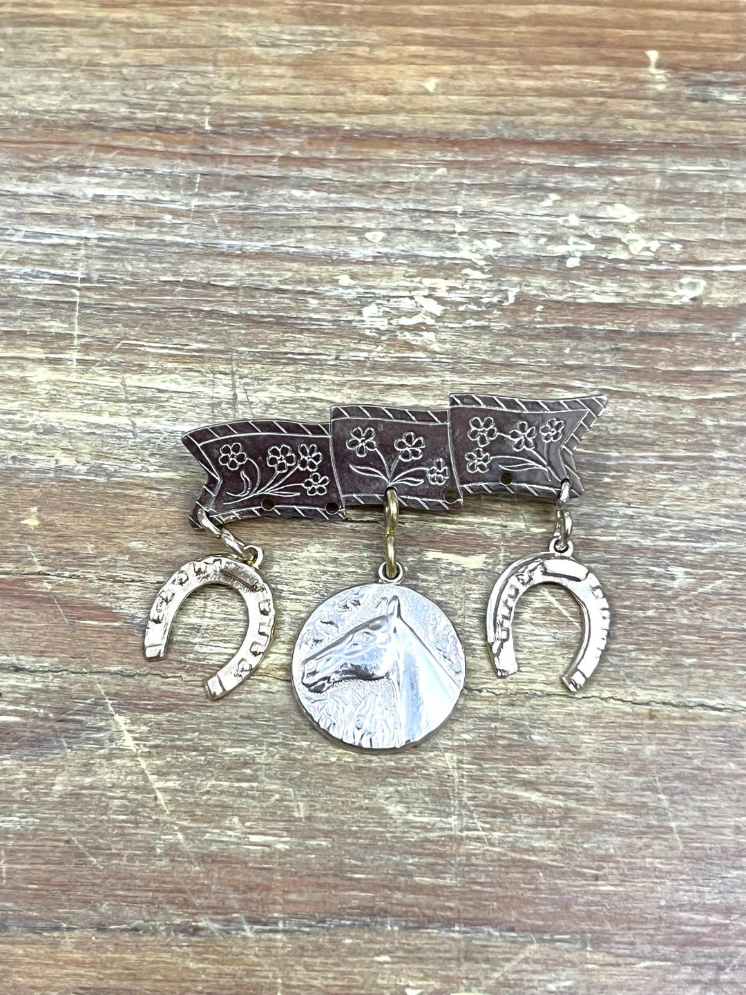 Vintage Horseshoe and Horse Pin Equestrian Themed Pin State Fair Pins ...