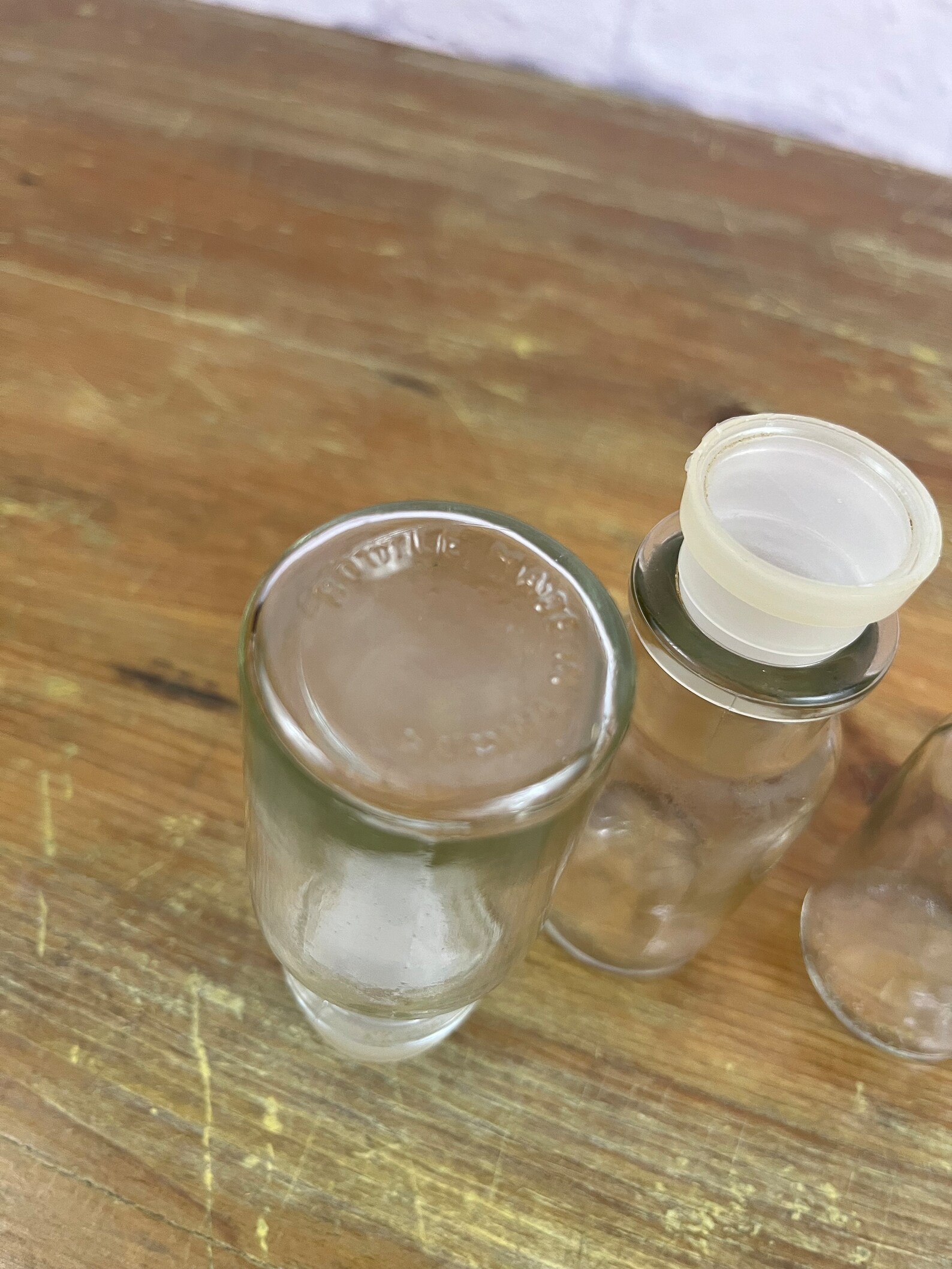 Vintage Glass Spice Jars Apothecary Jars Set of 4 Glass Jars ...