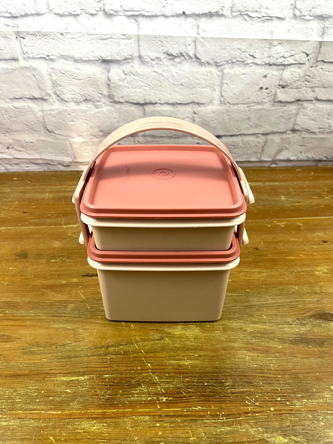 Vintage Pink Tupperware Lunchbox Stackable Bento Box Food Storage Mauve ...