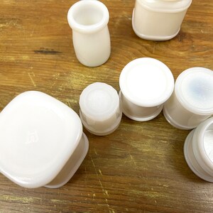 Vintage Collection of Milk Glass Jars "metholatum" and "musterole ...