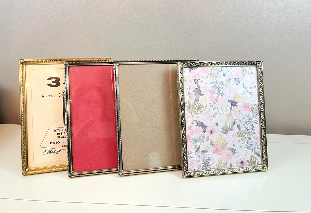 Vintage 8 X 10 Gold Picture Frame Scalloped Edge or Wavy Edge Frame ...