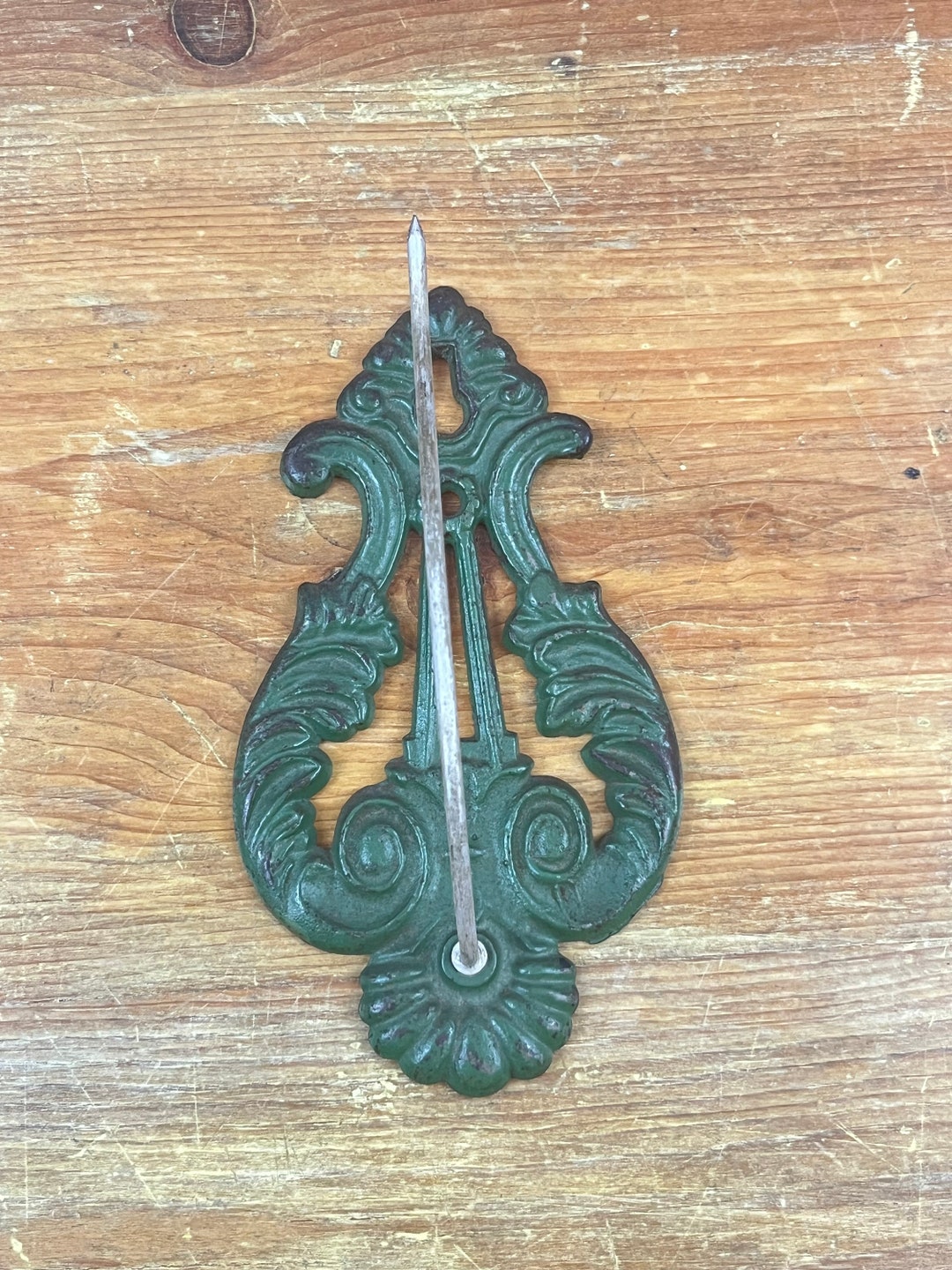 Victorian Receipt Holder Green Wrought Iron Victorian Era Office Tool ...
