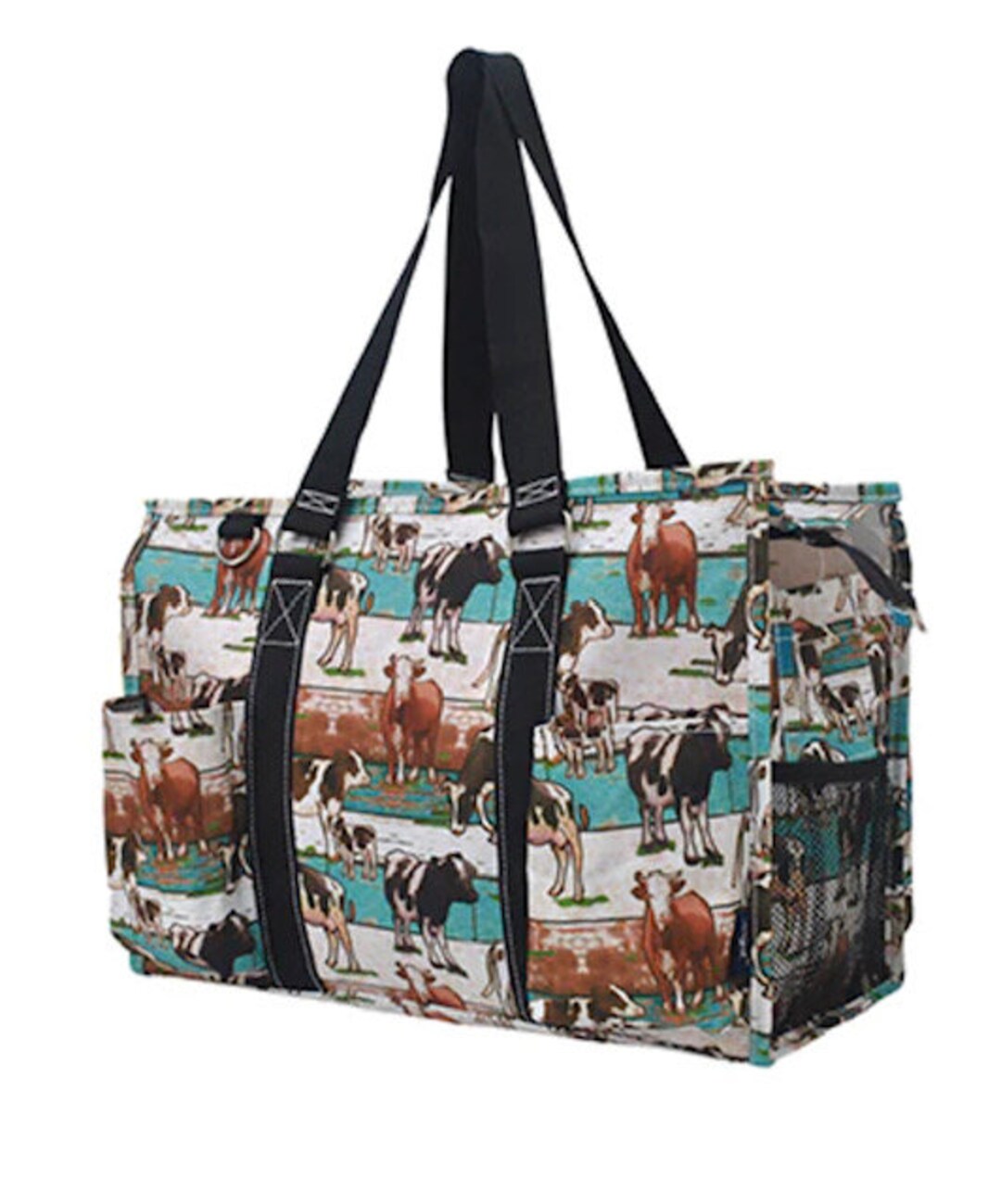 Country Side Moo NGIL Zippered Caddy Organizer Tote Bag - Etsy