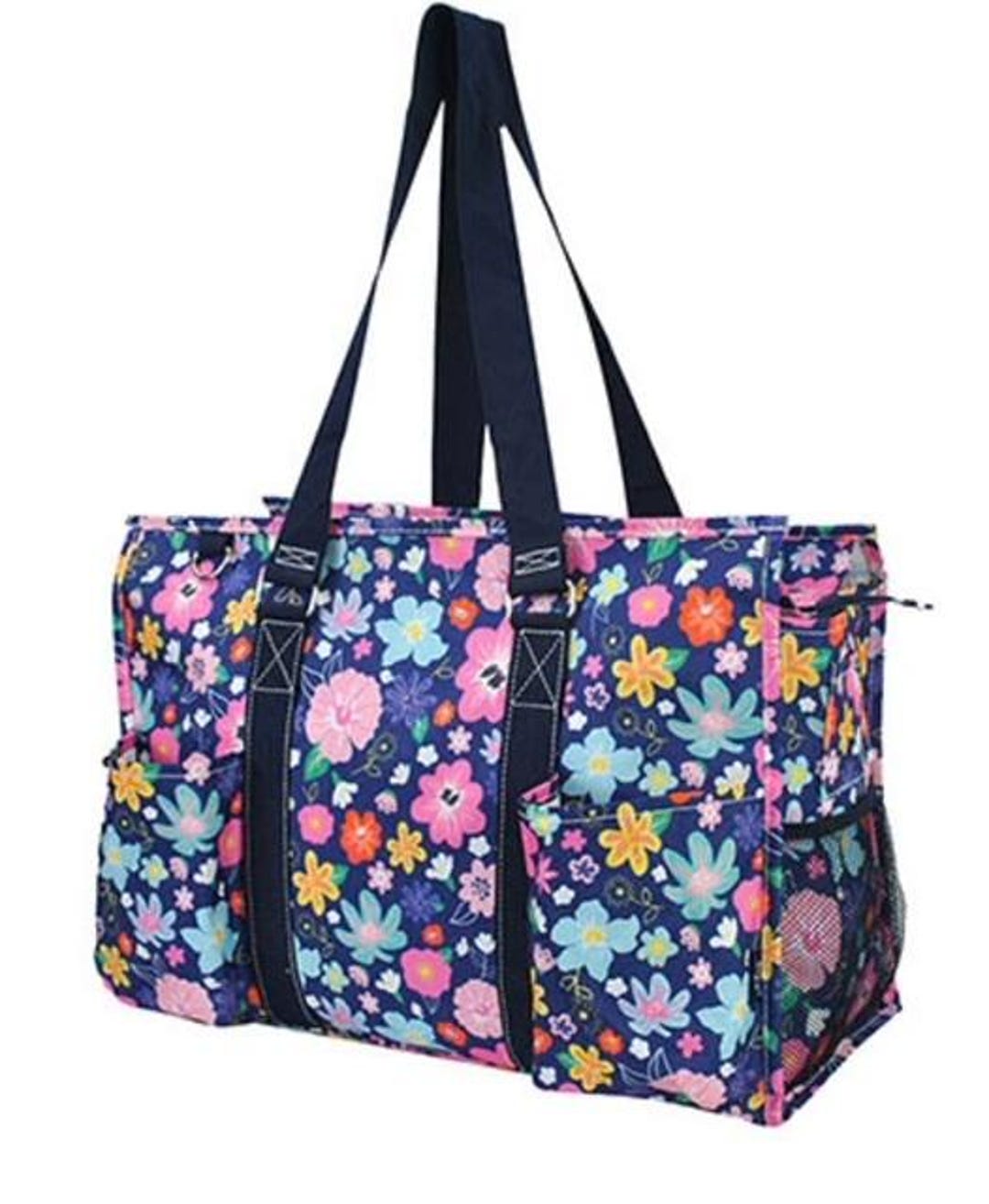 Lilac Floral NGIL Zippered Caddy Organizer Tote Bag - Etsy