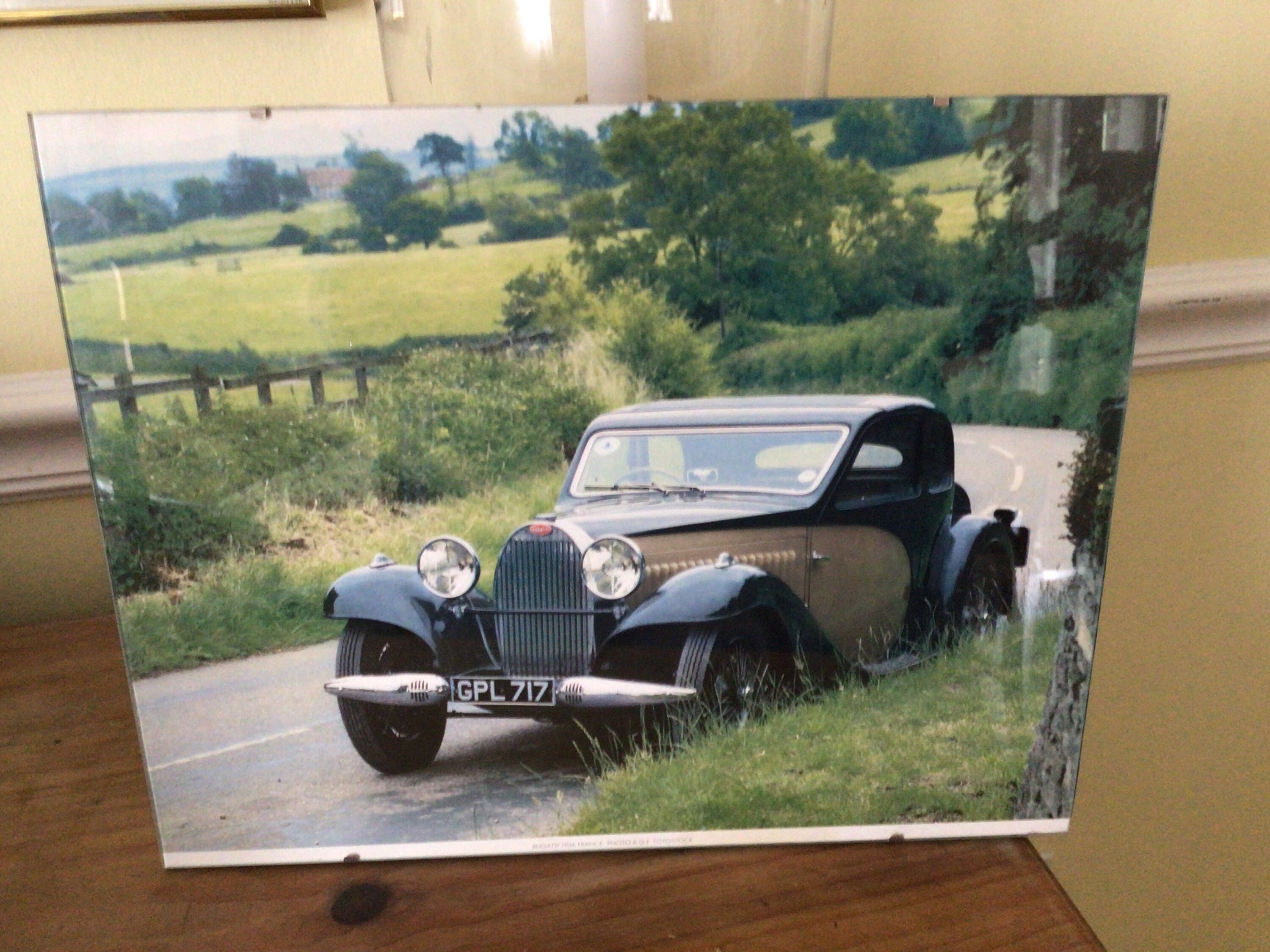 Bugatti 1934 Model Photo France in Glass Frame - Etsy