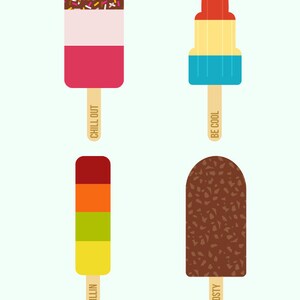Illustration Ice Cream, Lolly Summer Kitchen Art, Illustrated Quotes ...