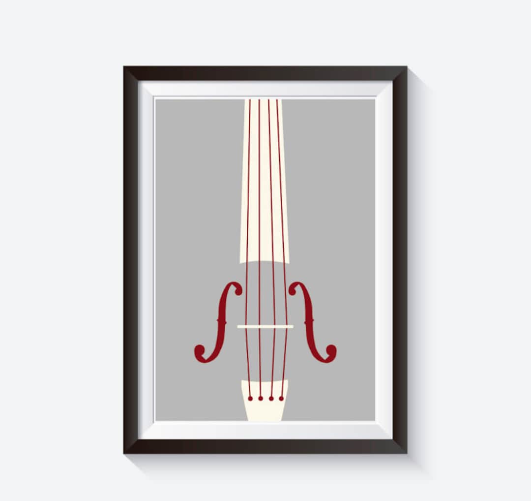Violin Poster, Digital Music Print, Violin Illustration, Music Art ...