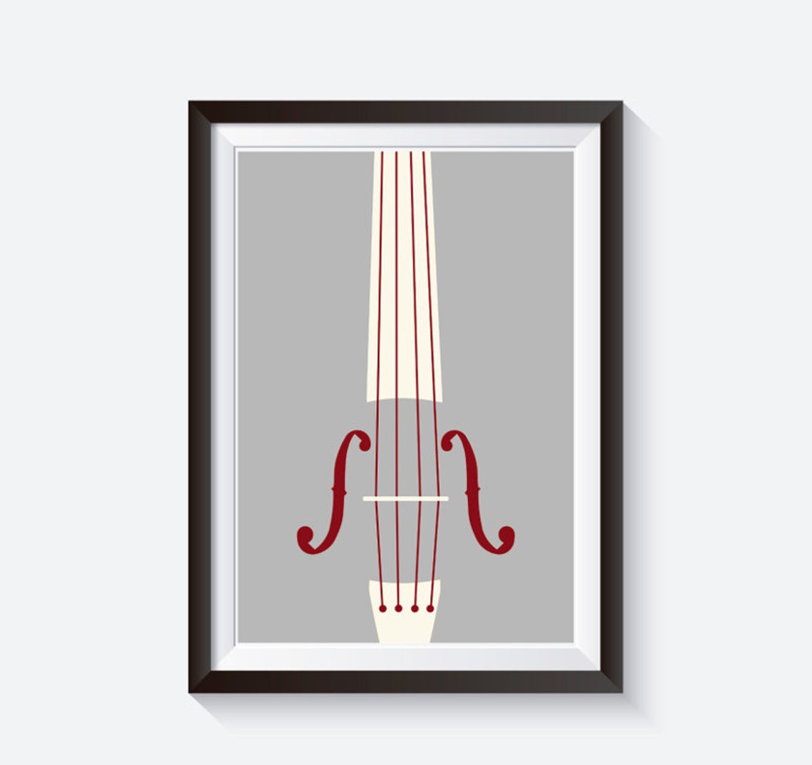 Violin Poster, Digital Music Print, Violin Illustration, Music Art ...