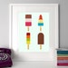 Illustration Ice Cream, Lolly Summer Kitchen Art, Illustrated Quotes ...