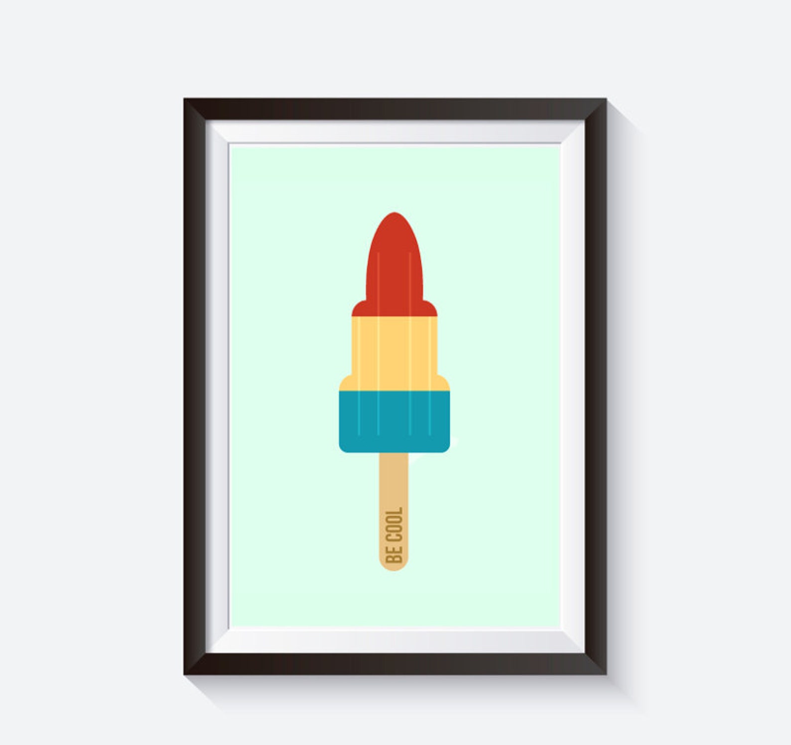 Ice Cream Illustration Rocket Popsicle Illustration Summer - Etsy