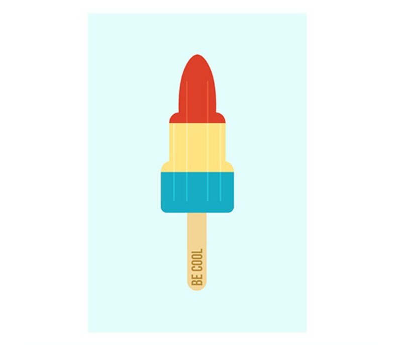 Ice Cream Illustration Rocket Popsicle Illustration Summer - Etsy