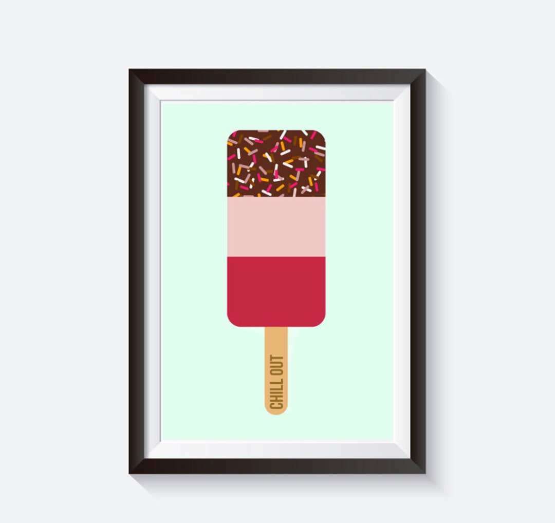 Nursery Print, Ice Cream Print, Illustration Poster, Nursery Quote ...