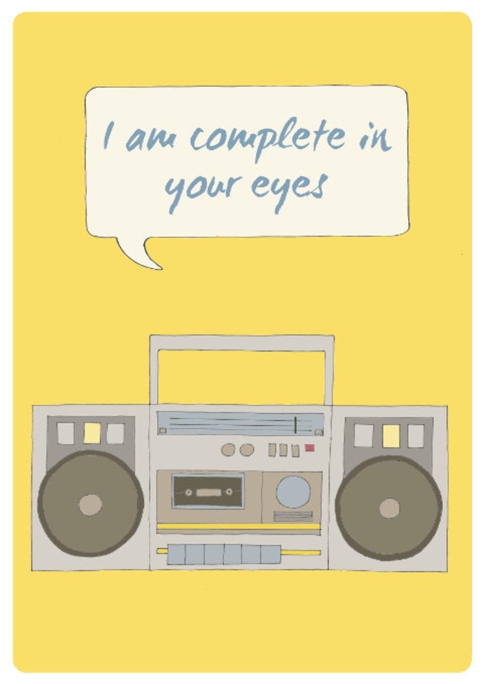 Boombox Illustration, Illustration Poster, Quote Print, Illustrated ...