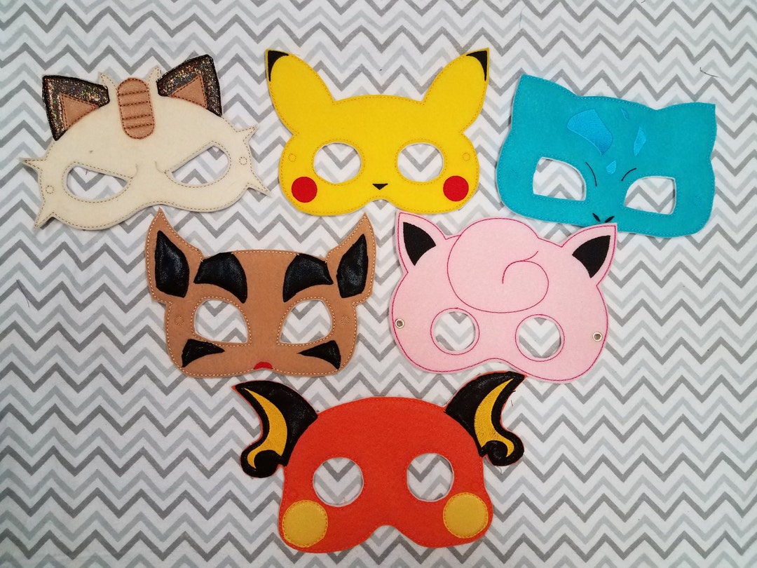 PIKA Felt Mask - Party Favor, Pretend Play - Etsy