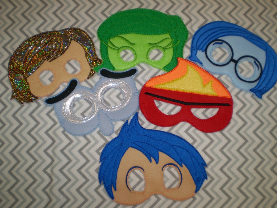 Inside Out Masks Party Favors, Pretend Play - Etsy