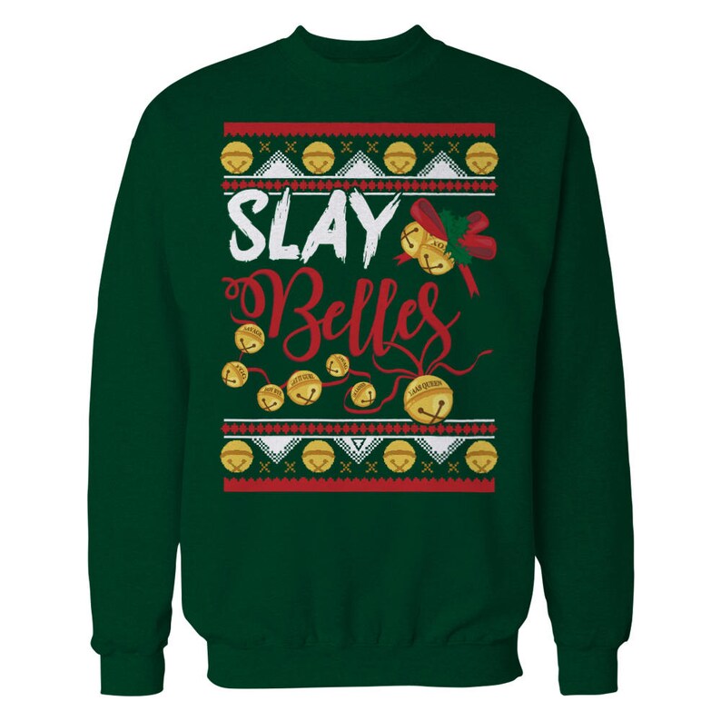 Slay Belles Savage Yaas Queen Christmas Sweatshirt - Etsy