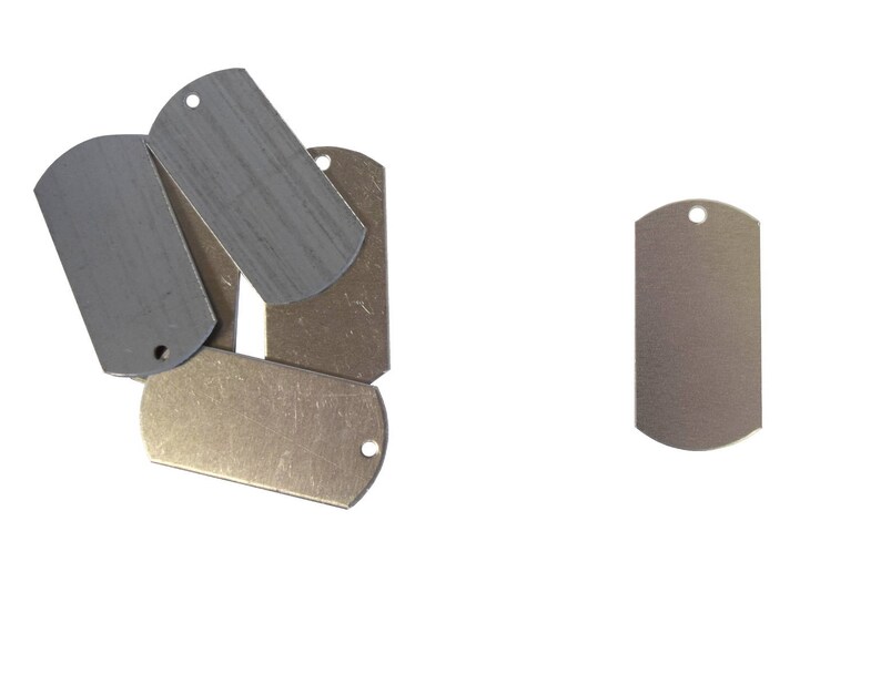RMP Stamping Blanks, 1" X 2" Dog Tag With One Hole, Aluminum 0.063" (14 ...