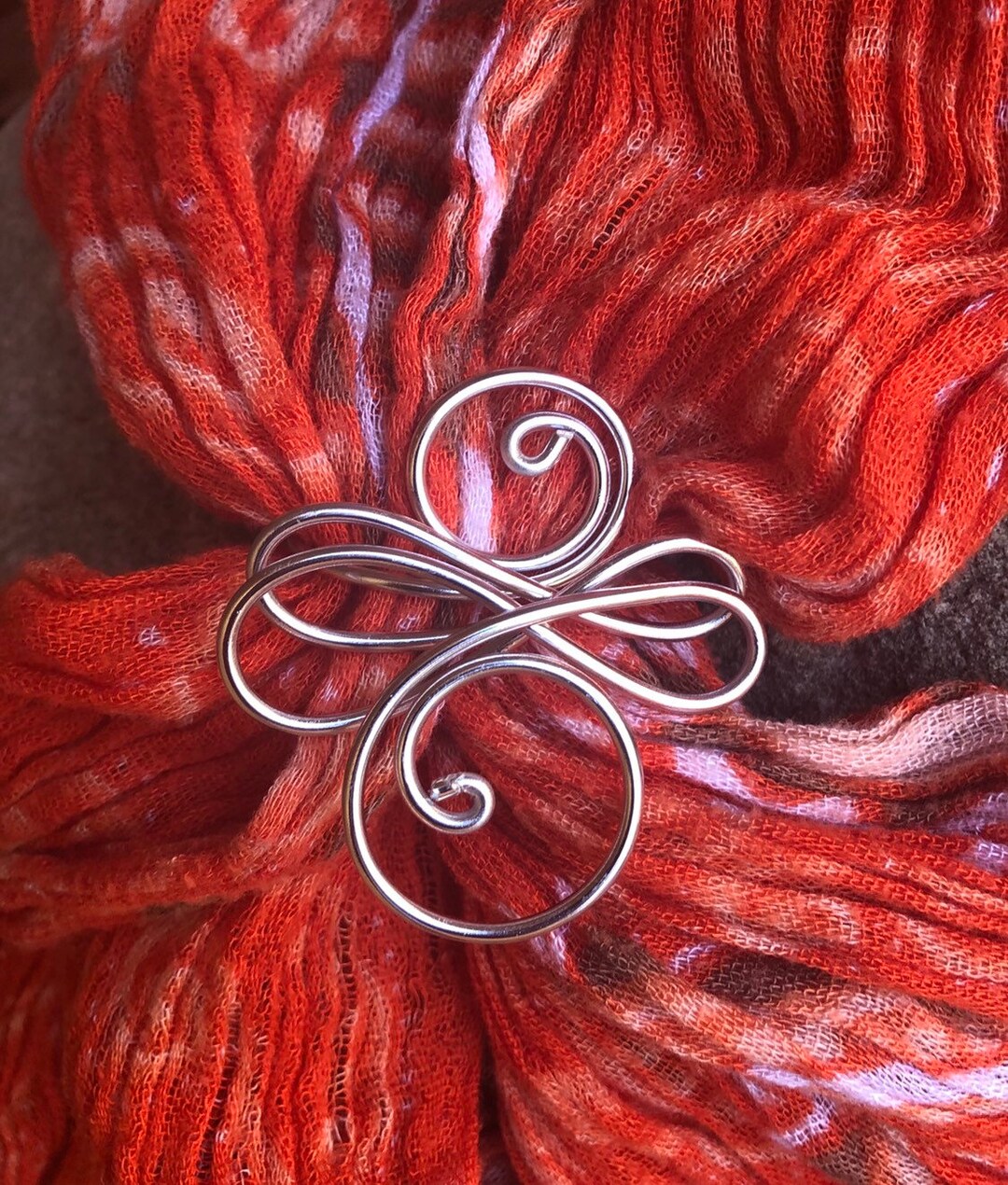 Unique Piece/wire Wrapped Jewelry/silver Aluminum Wire Scarf - Etsy