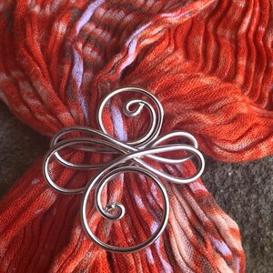 Unique Piece/wire Wrapped Jewelry/silver Aluminum Wire Scarf - Etsy