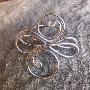 Unique Piece/wire Wrapped Jewelry/silver Aluminum Wire Scarf - Etsy