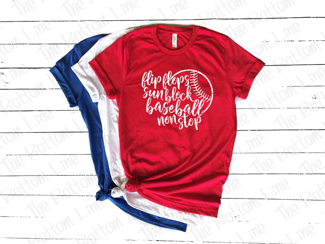 Tongs crème solaire baseball non-stop chemise unisexe//Tee-shirt maman ...