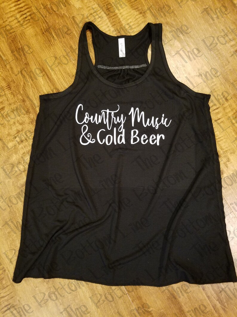 Country Music & Cold Beer Tank Top, Women's Concert Shirt - Etsy