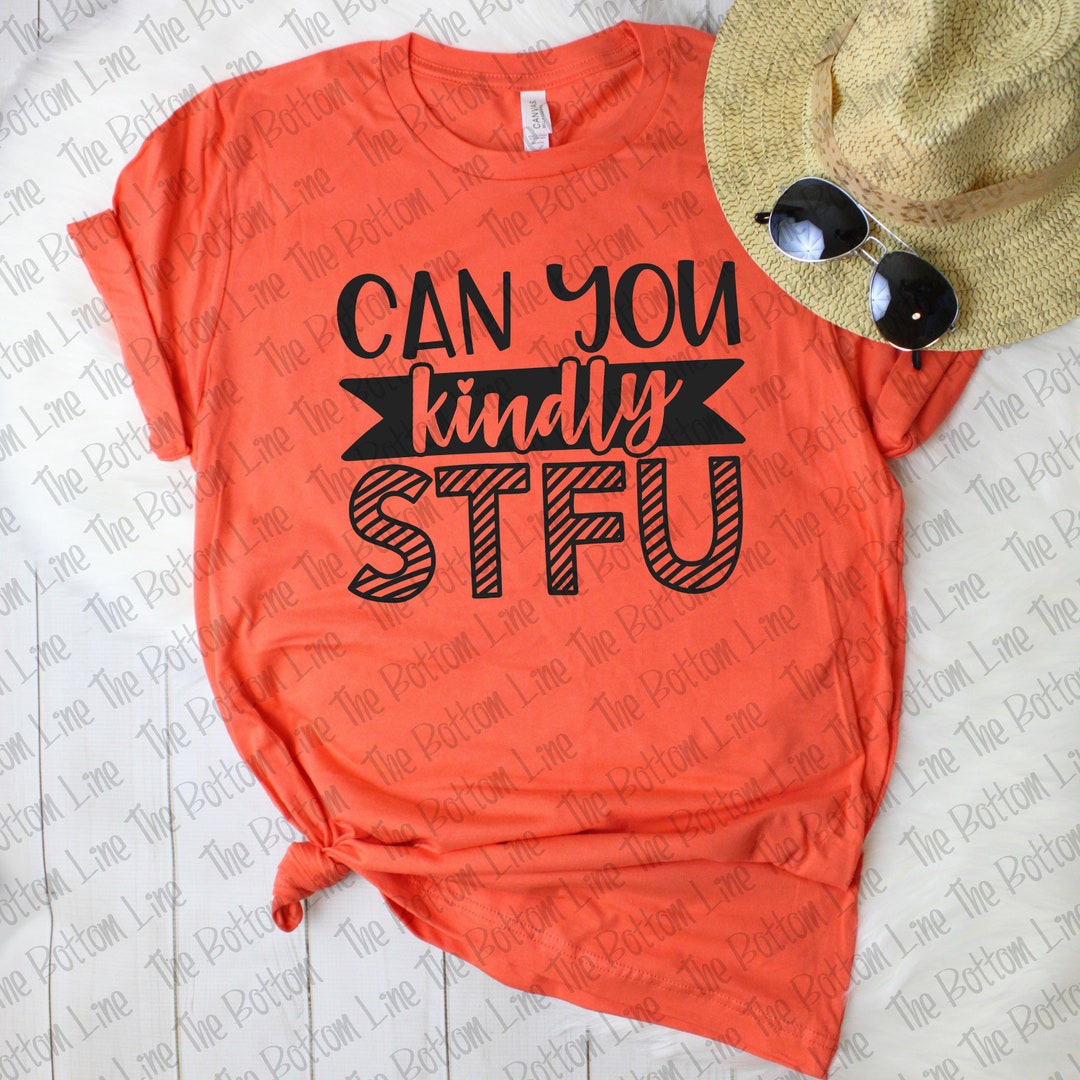 Can You Kindly STFU Unisex Tee, Shutup Shirt, STFU Tshirt, Mom Shirt ...