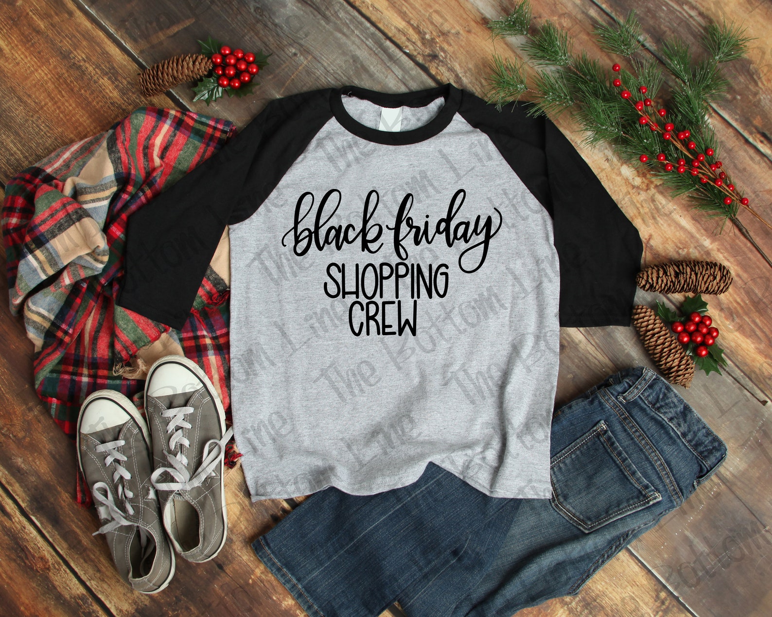 Black Friday Shopping Crew Unisex Three-quarter Sleeve - Etsy