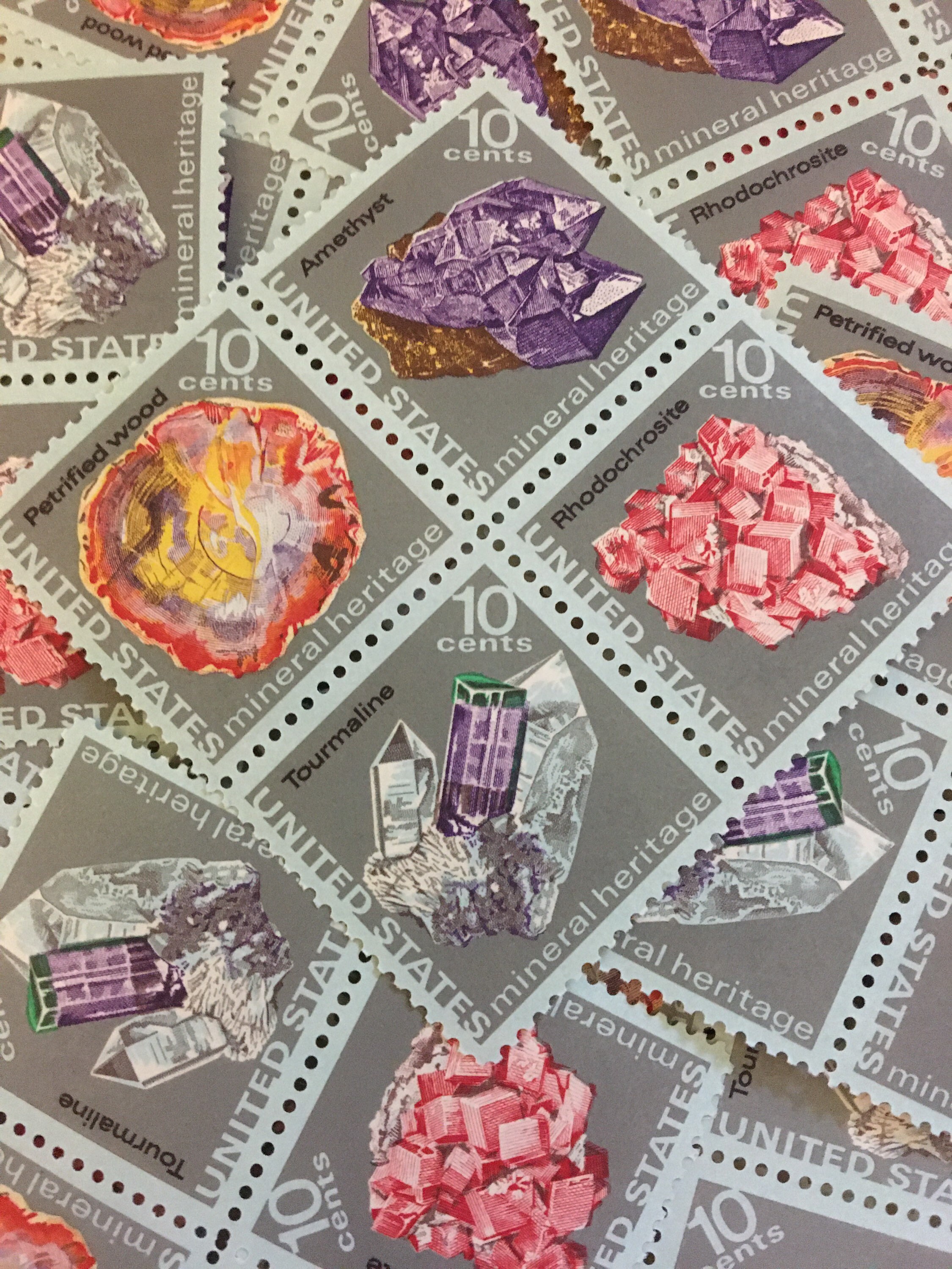Mineral Heritage 10c unused US postage stamp set Quantity | Etsy