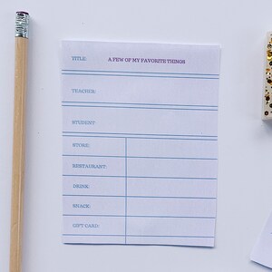 My Favorite Things Teacher Questionnaire, Teacher Survey, Teacher's ...