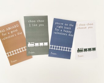 Train Valentine Cards - Etsy