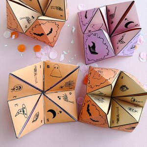 Classroom Halloween Cootie Catcher Printable, Fortune Teller Halloween ...