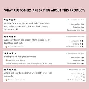 Book Club Discussion Questions- Customizable Printable Book Club ...