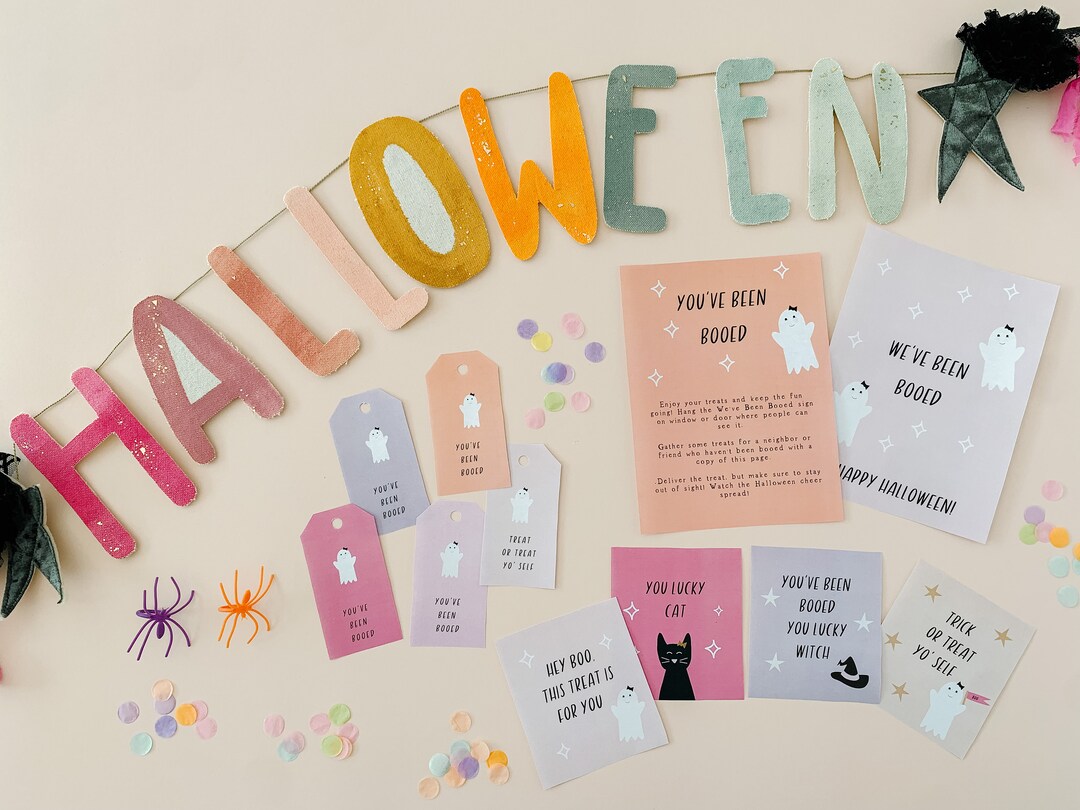 You've Been Booed Printable Halloween Game, We've Been Booed Sign ...