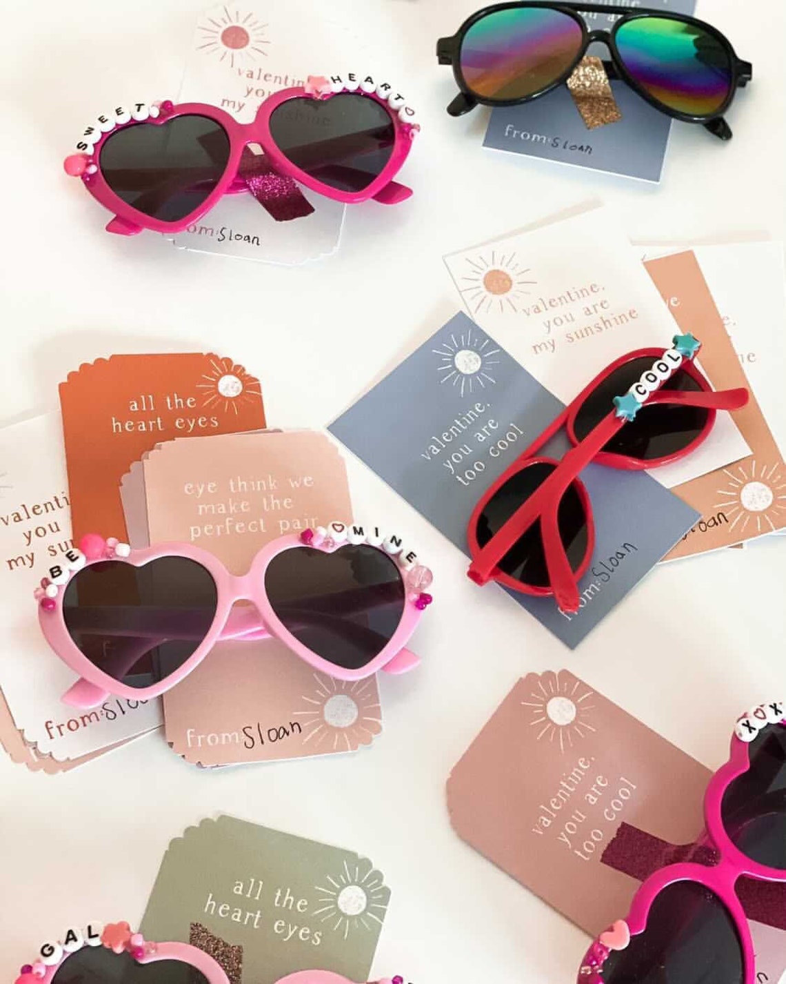 Sunglasses Valentine's Day Card for Kids, Kids Printable Valentine's ...