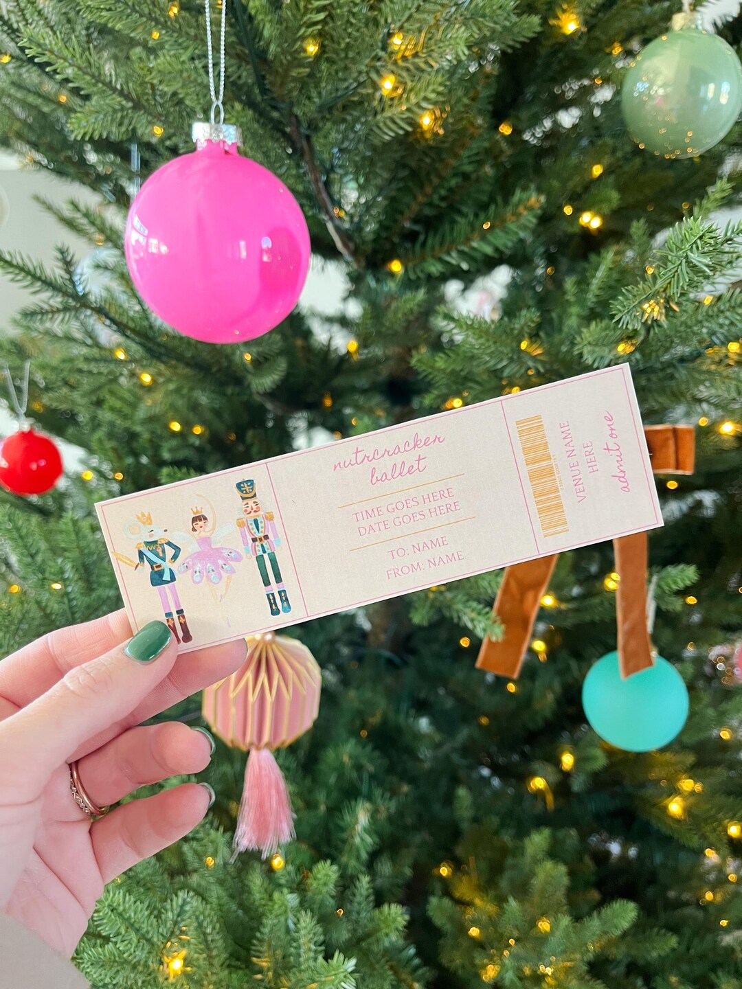 Editable Nutcracker Ballet Ticket | Printable Nutcracker Voucher Gift ...