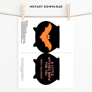 Halloween Coffee Gift Card Holder Printable – Witches Brew Teacher Gift ...