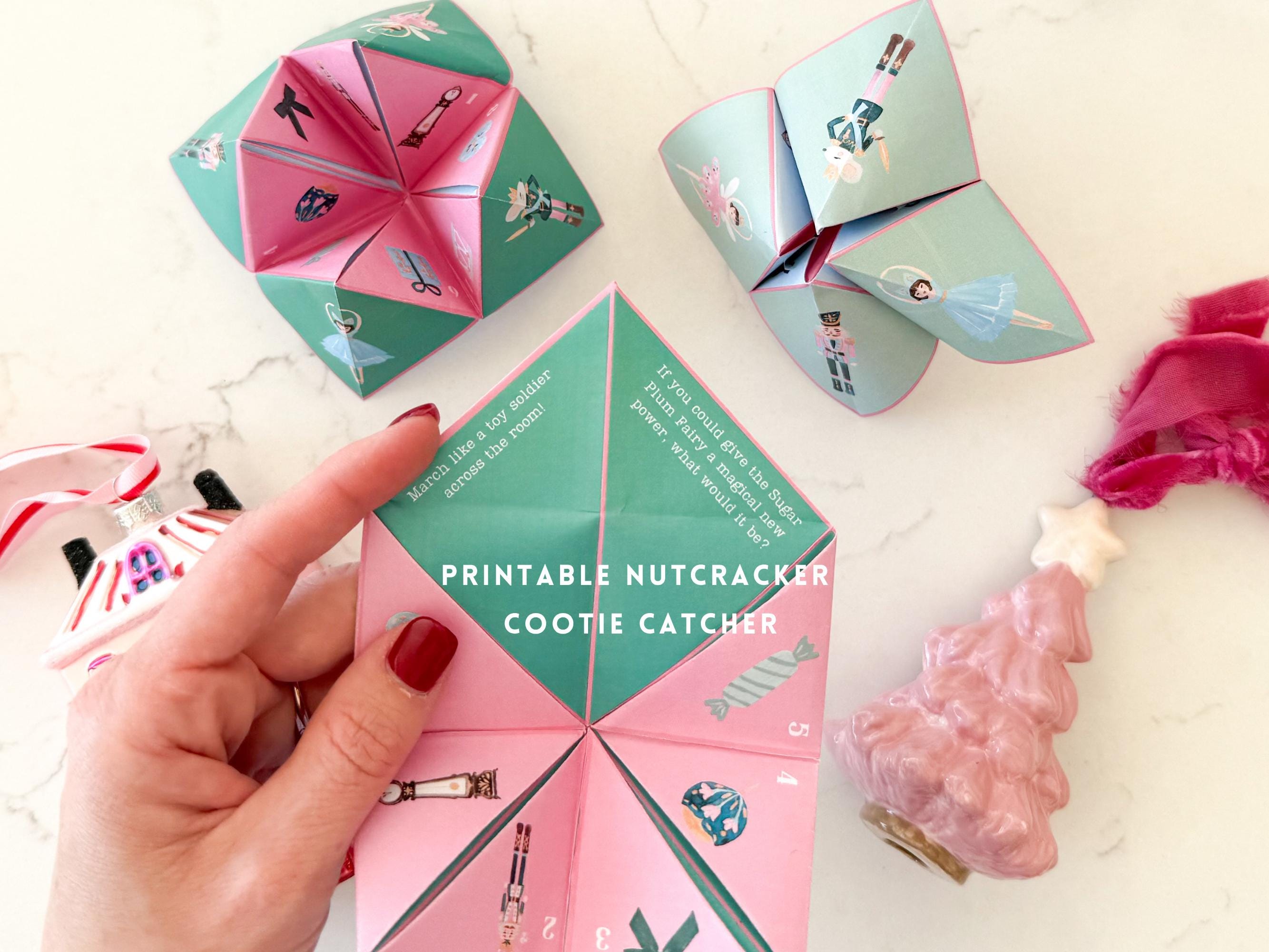 Printable Nutcracker Ballet Cootie Catcher – Christmas Fortune Teller ...
