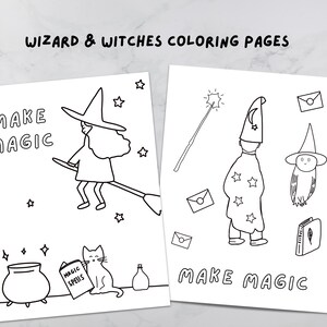 Halloween Coloring Pages - Wizard and Witches Coloring Pages ...
