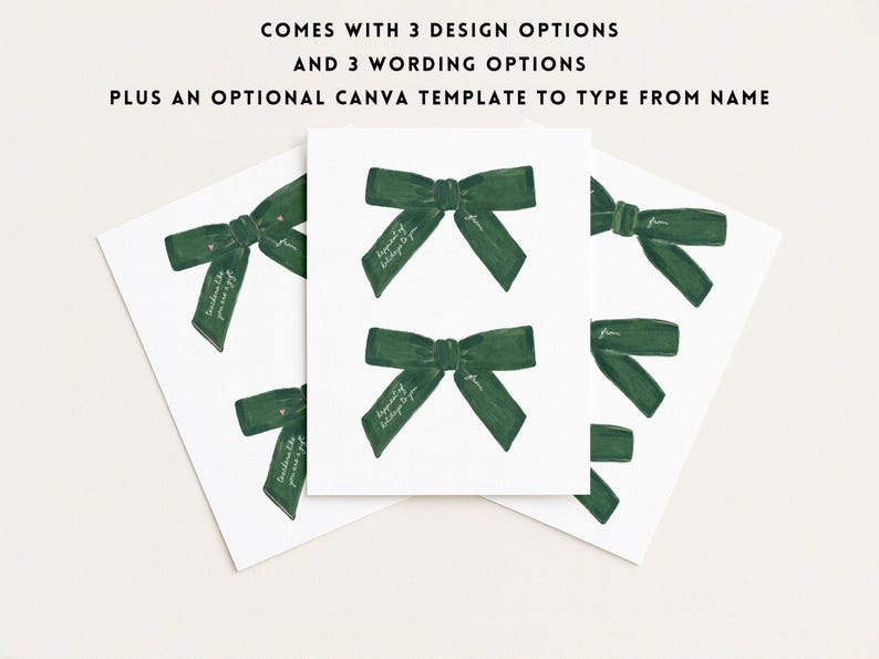 Printable Christmas Bow Gift Tags | Teacher Present Holiday Tags ...