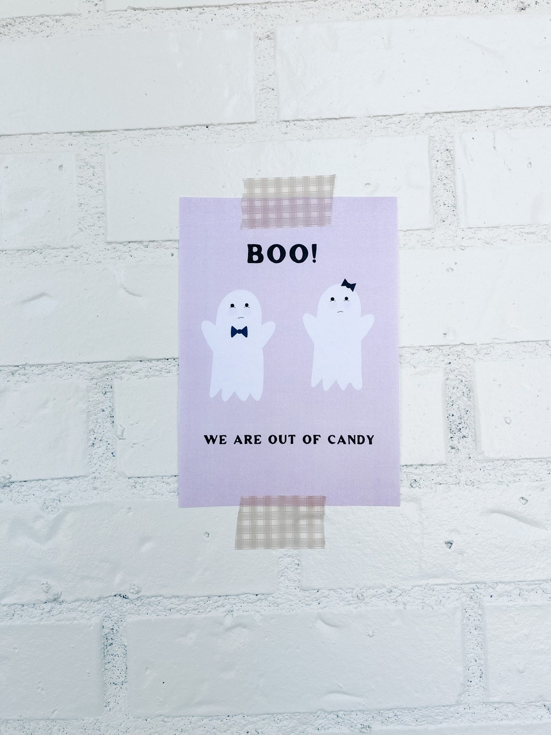 Halloween Trick or Treat Candy Door Sign- Printable Out of Candy ...