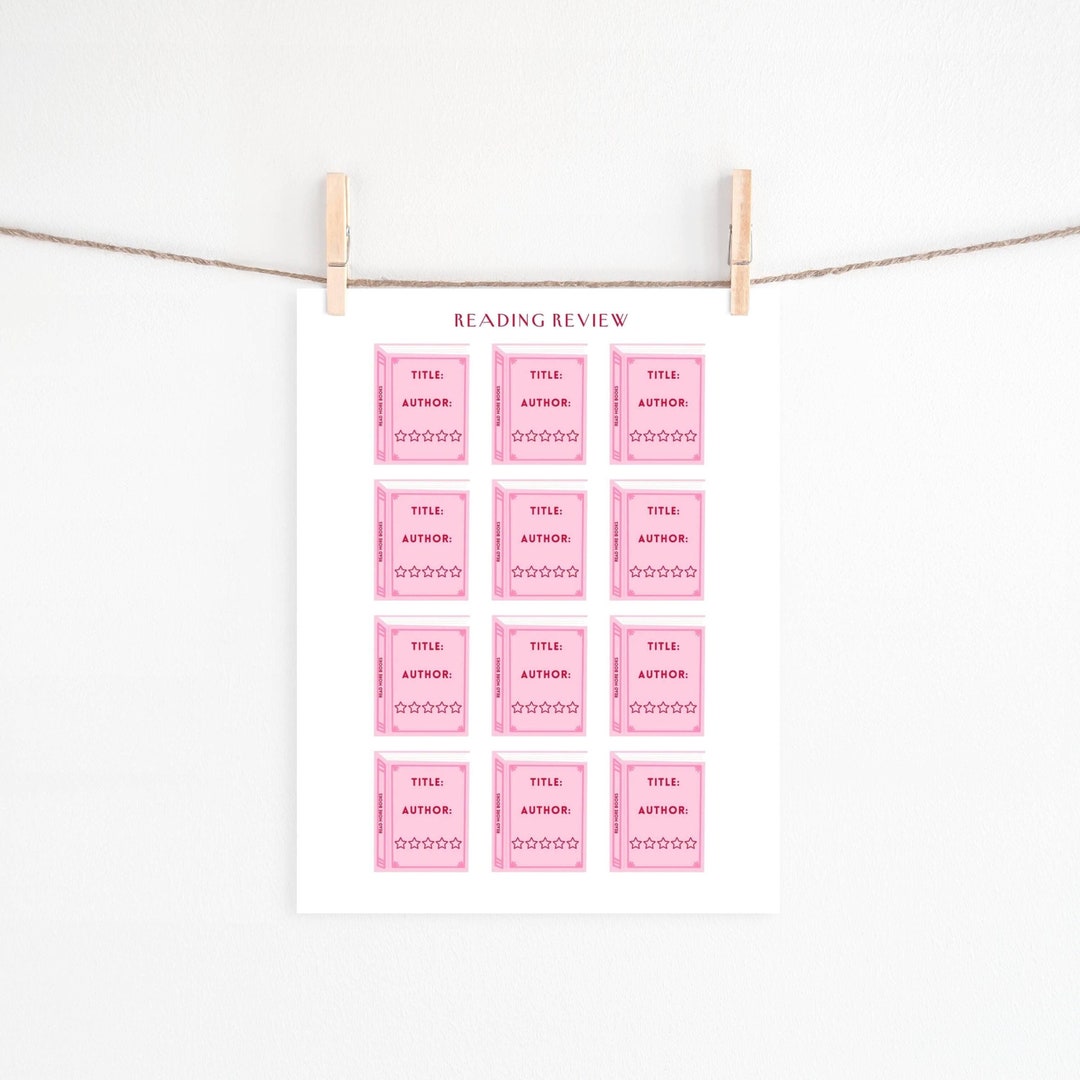 Printable Book Review & Reading Log – Bookshelf Tracker, Reading Log ...